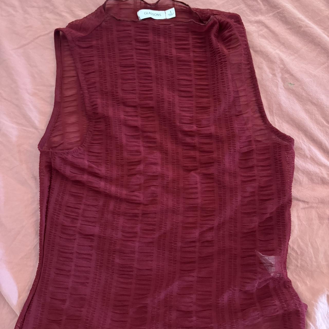 glassons sheer top size L never worn - Depop