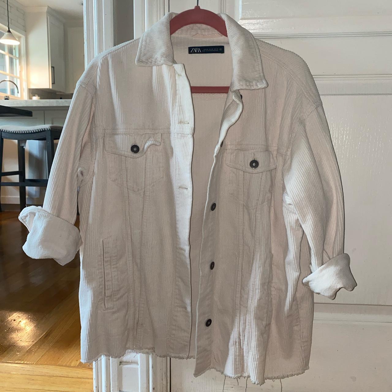 Zara Corduroy Oversized Shacket - XS, but oversized... - Depop