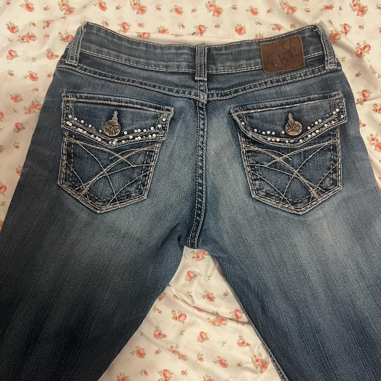 BKE bootcut jeans with beautiful gem pockets waist... - Depop