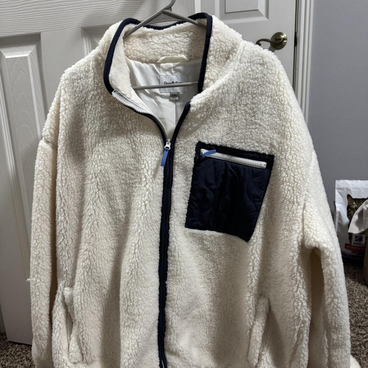 Target Goodfellow & Co Men’s sherpa fleece jacket... | Depop