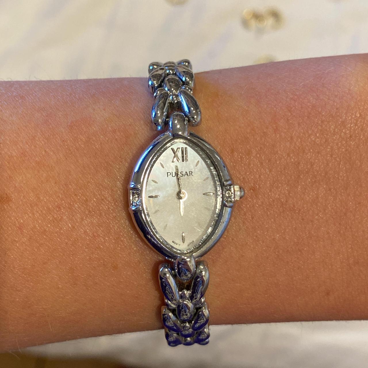 Vintage silver pulsar watch - Depop