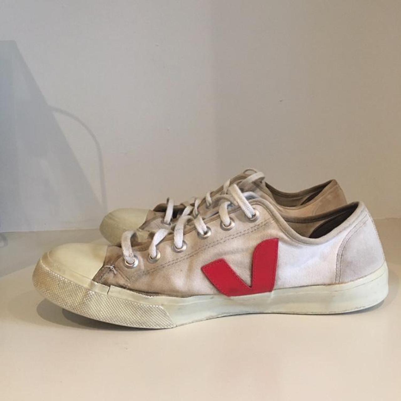 Rare WATA and VEJA collab Leisure trainer White and... - Depop