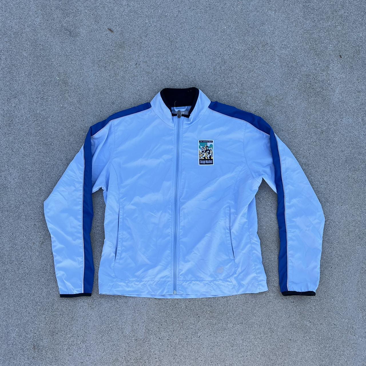 vintage baby blue new balance the lasalle bank... - Depop