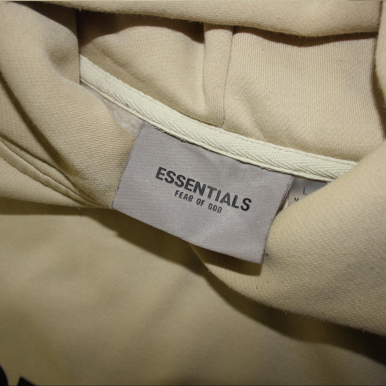 Essentials Men's Tan Hoodie | Depop