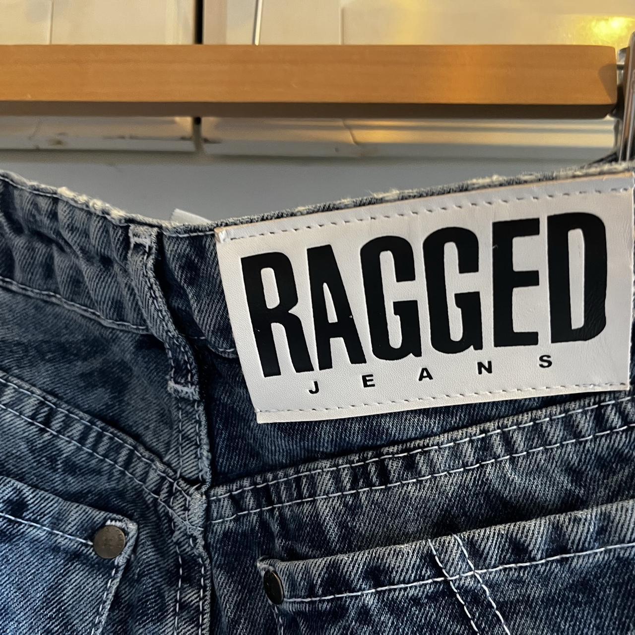 RAGGED jeans- heart patterned. Barley worn - Depop