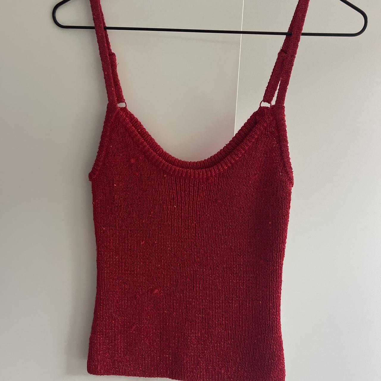 Glassons sparkly red top Size Small Only worn a... - Depop