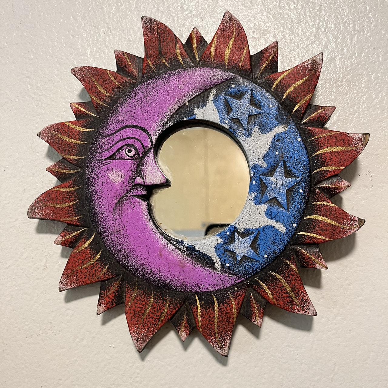 Whimsigoth VTG Sun and Moon Small Mirror 8 inches - Depop
