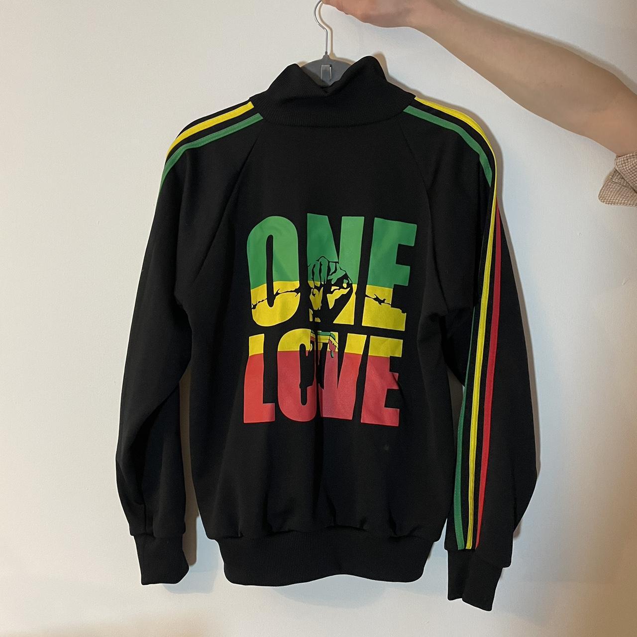 Adidas style rasta jacket Fits perfectly Says size... - Depop