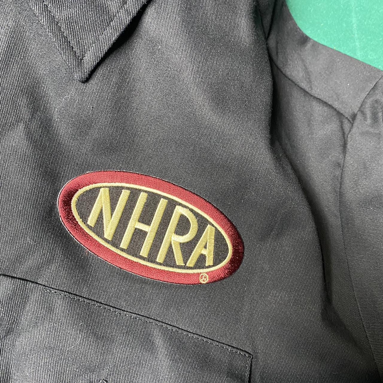Custom NHRA Dickies Hot Rod Button up size large... - Depop