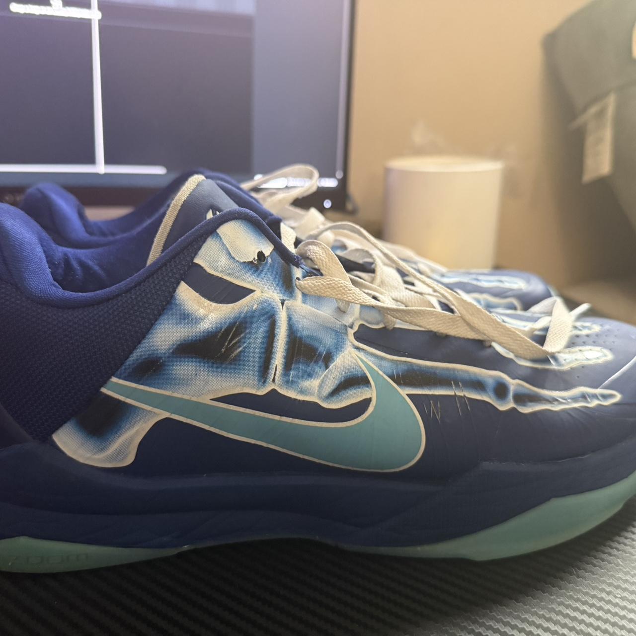 Nike Kobe 4 Protro "Skeletal" blue and white... | Depop