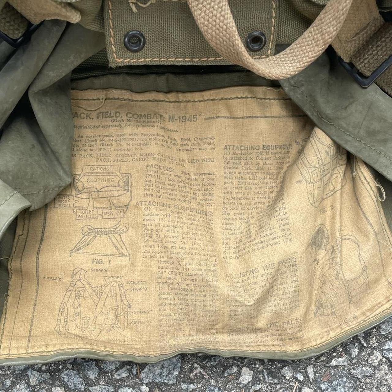 Vintage 1940’s 1945 WW2 field pack Classic khaki... - Depop