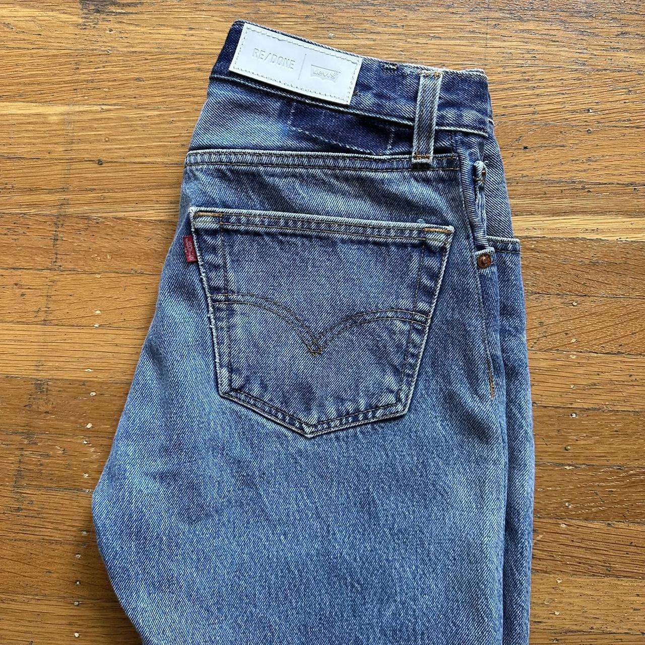 RE/DONE Levi’s jeans Straight leg, frayed... - Depop