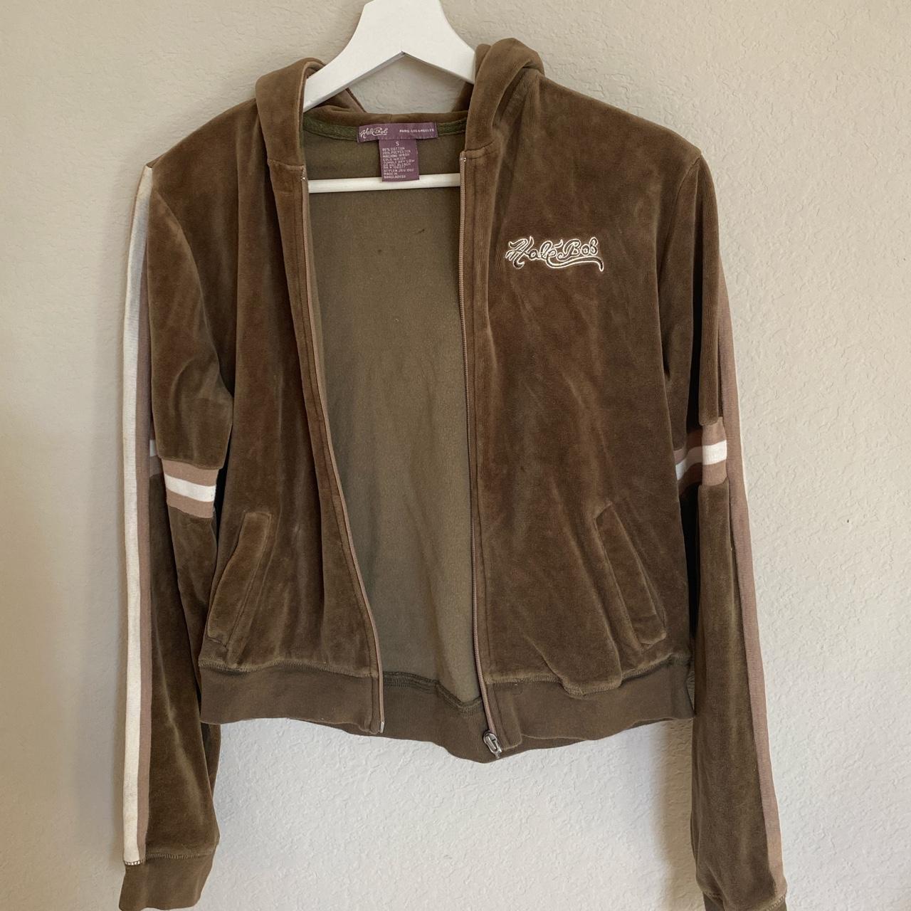 Hale Bob vintage 🫒 velvet tracksuit zip up hoodie •... - Depop