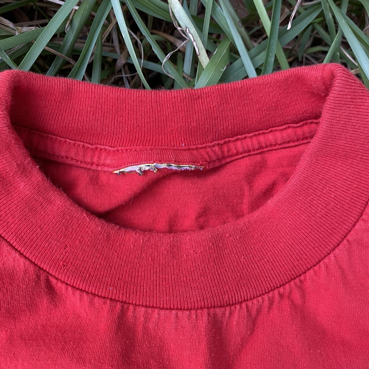 - Red with Ferrari name in yellow printed on the... - Depop