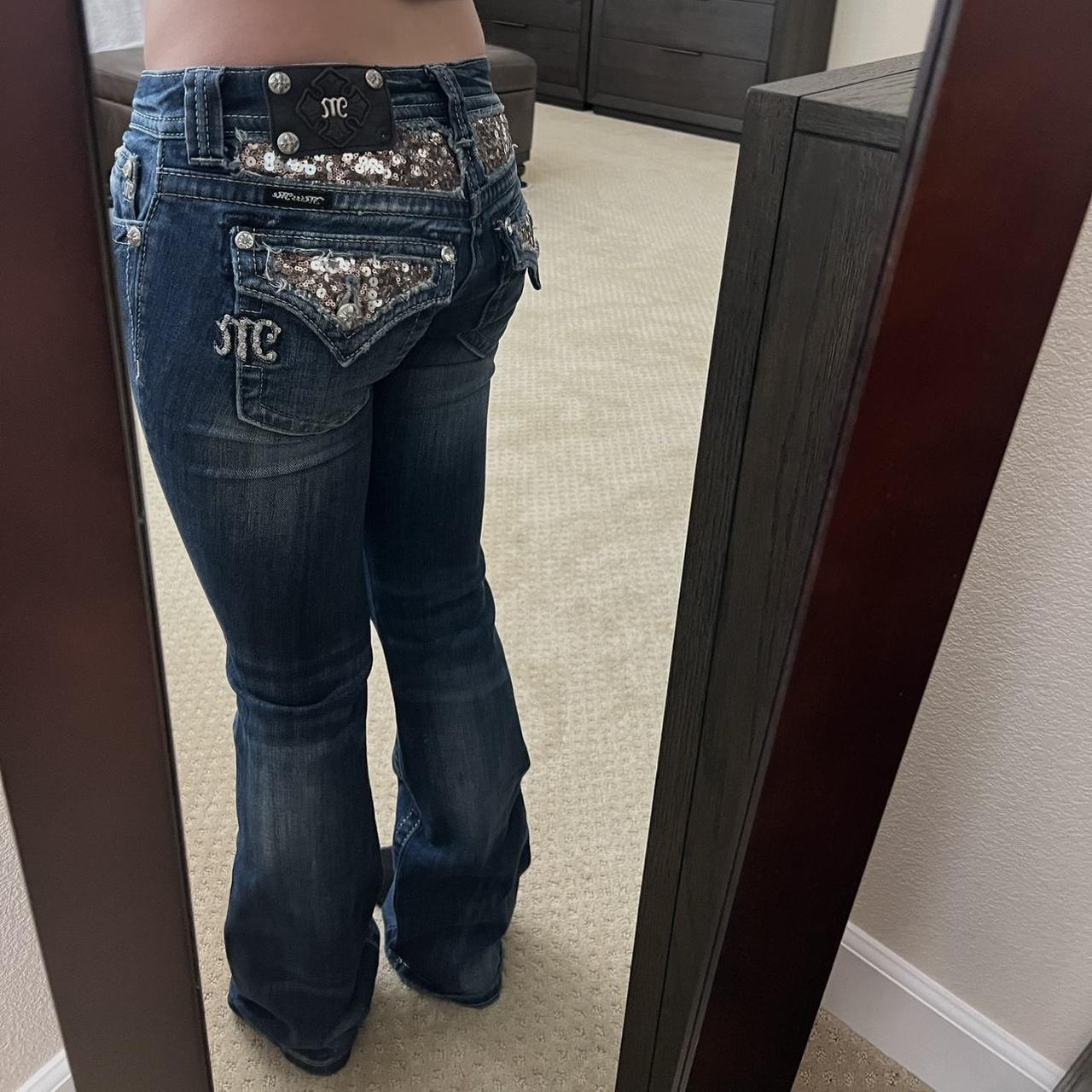 Super cute bootcut bedazzled Miss Me Jeans... - Depop
