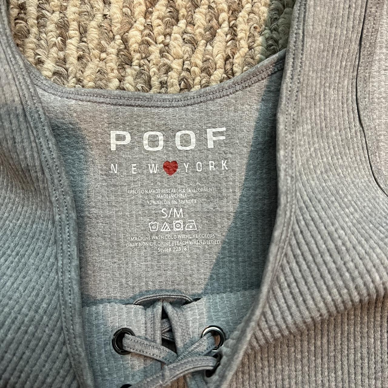 POOF New York grey tank. Barely worn- size... - Depop