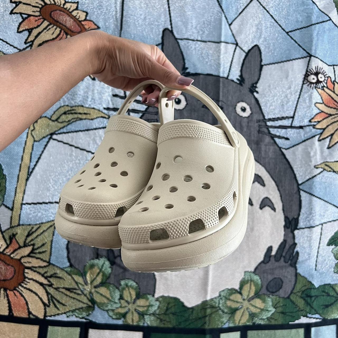 Classic Crush Crocs • Size 7. Bone color. Perfect... - Depop