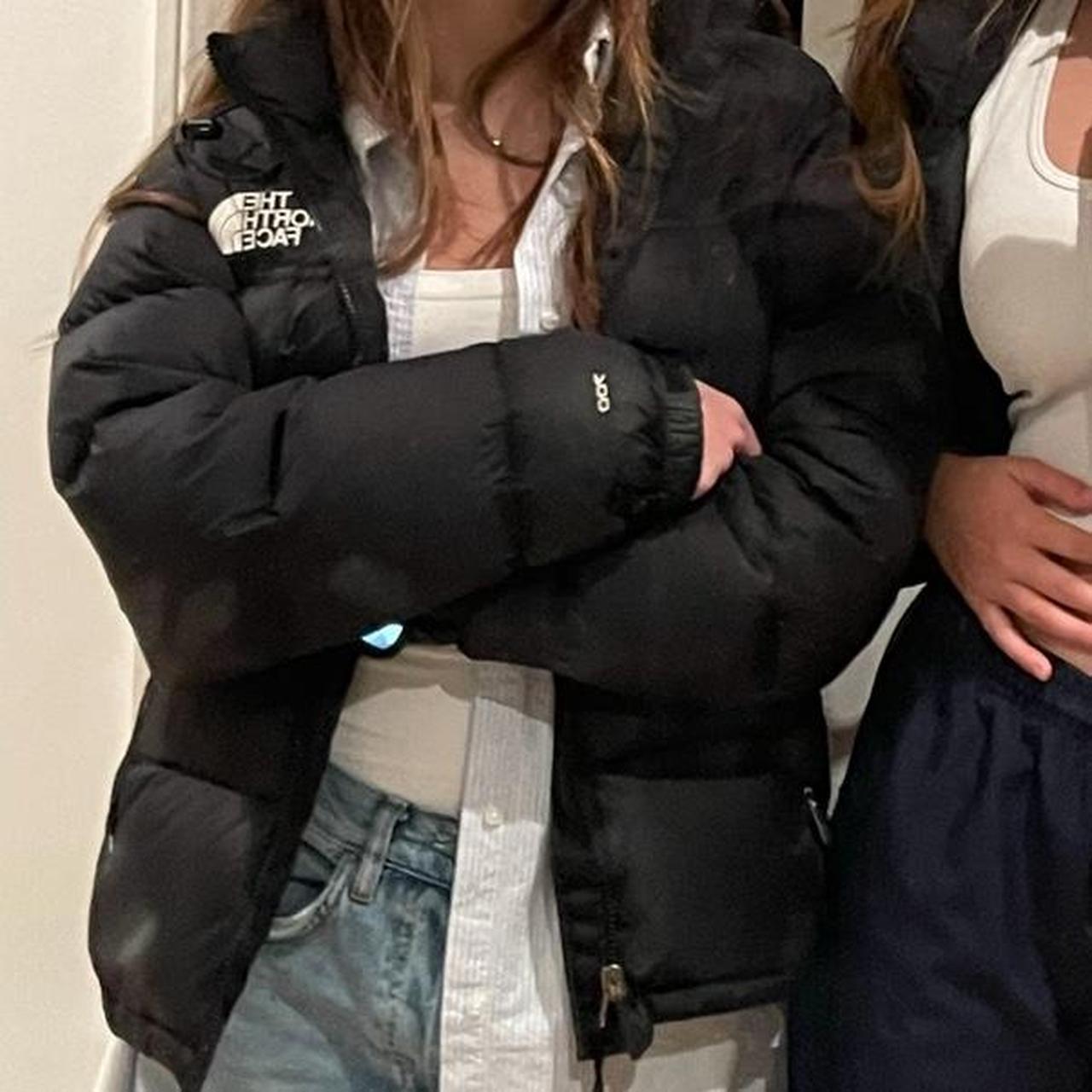 Men’s small north face puffer 700 coat black Good... | Depop