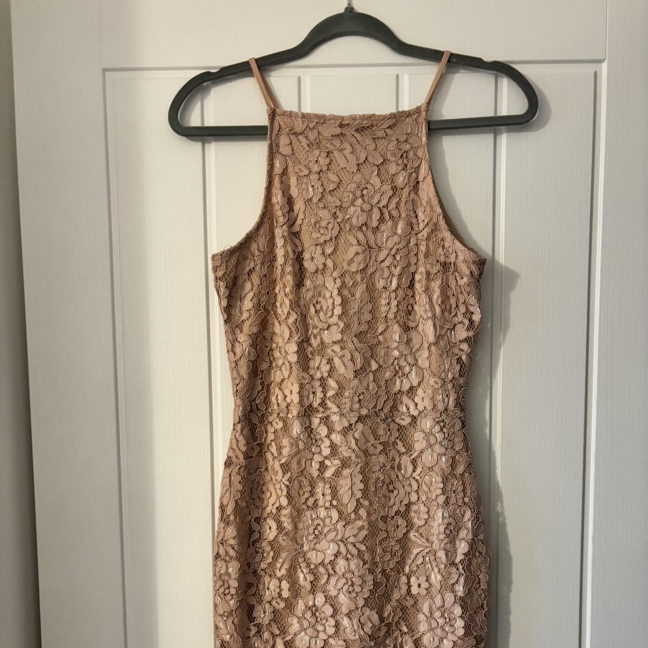 Missguided lace pink dress Size 8 Worn... - Depop