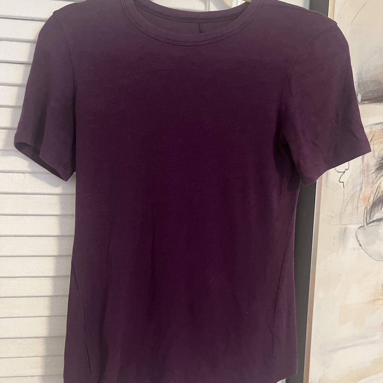 Lululemon purple short sleeve top and quarter zip... - Depop