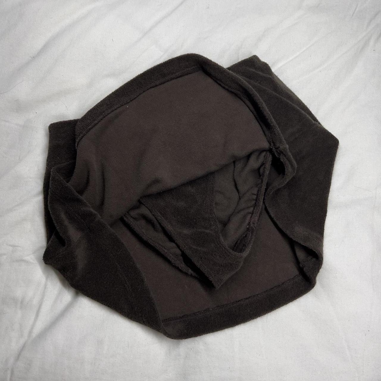 Los Angeles Apparel Terry Loop brown mini skirt.... - Depop