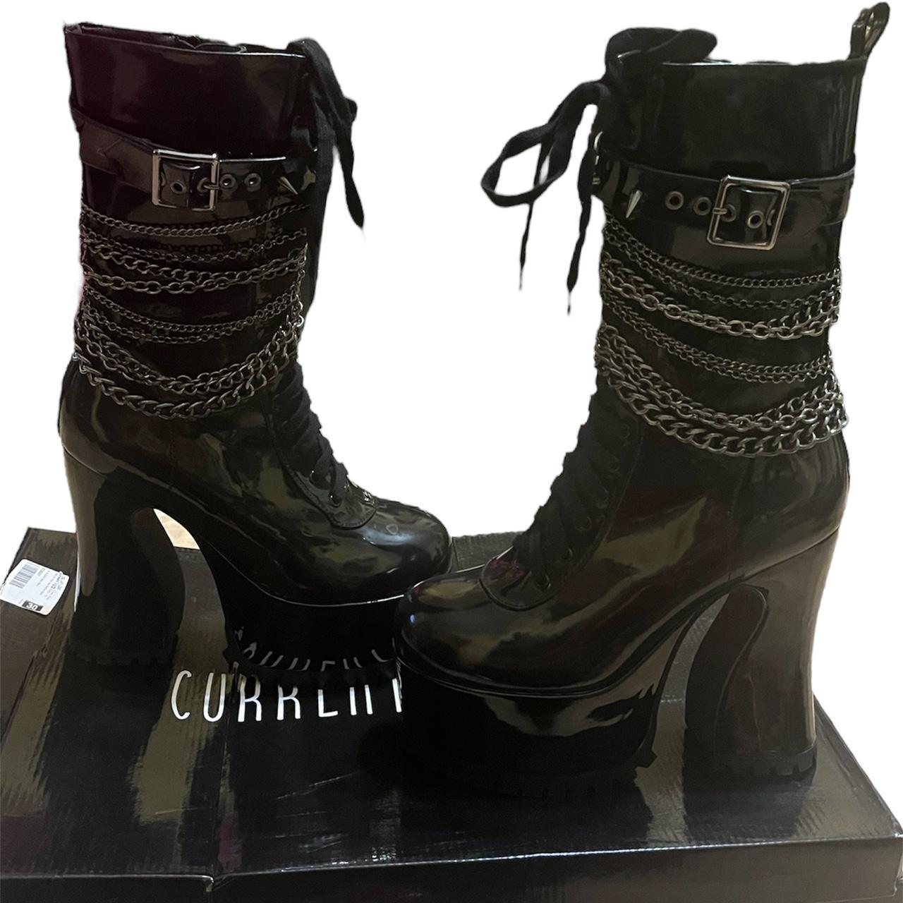 Current Mood Women's Black Boots | Depop