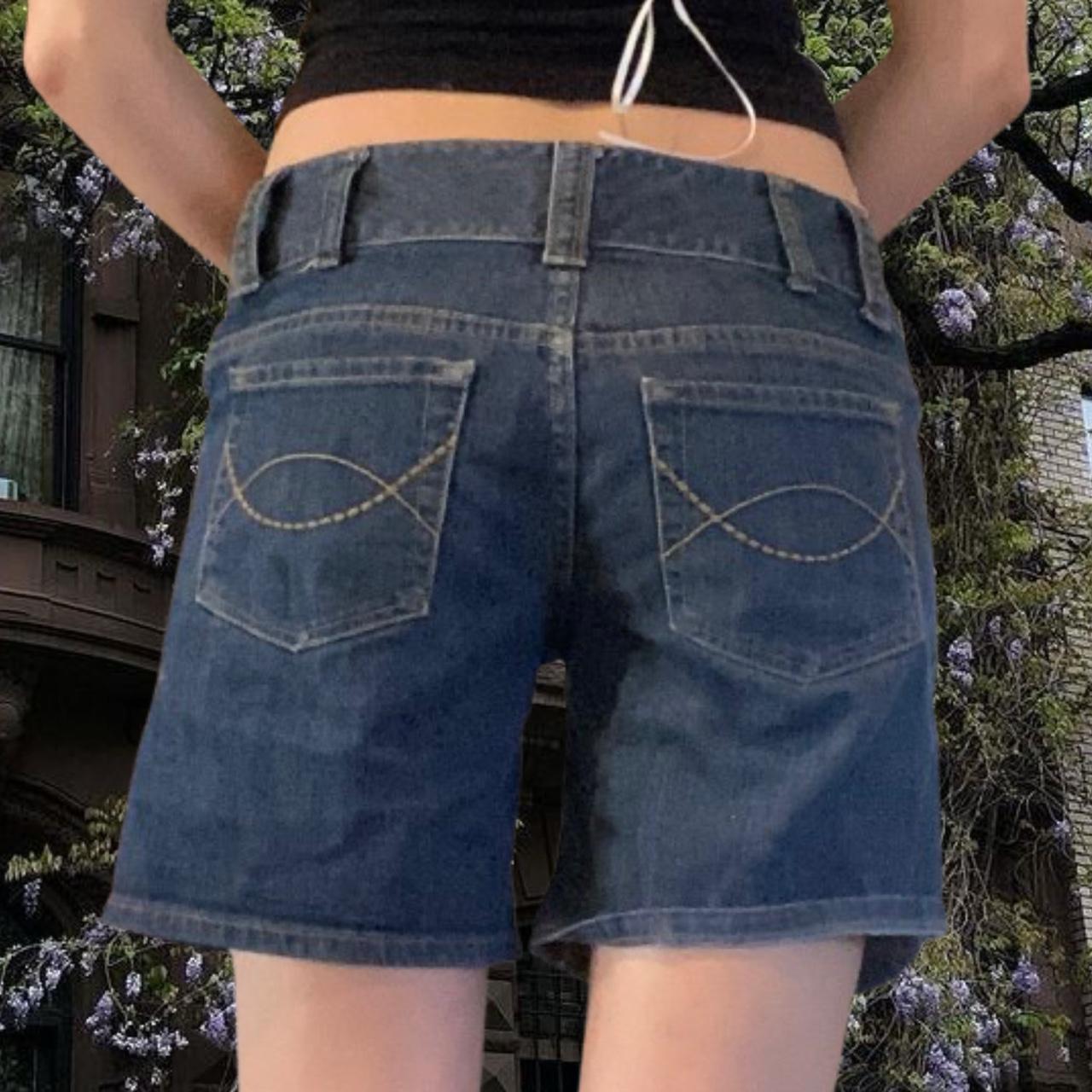 🖤 Low rise vintage denim jorts with double button.... | Depop