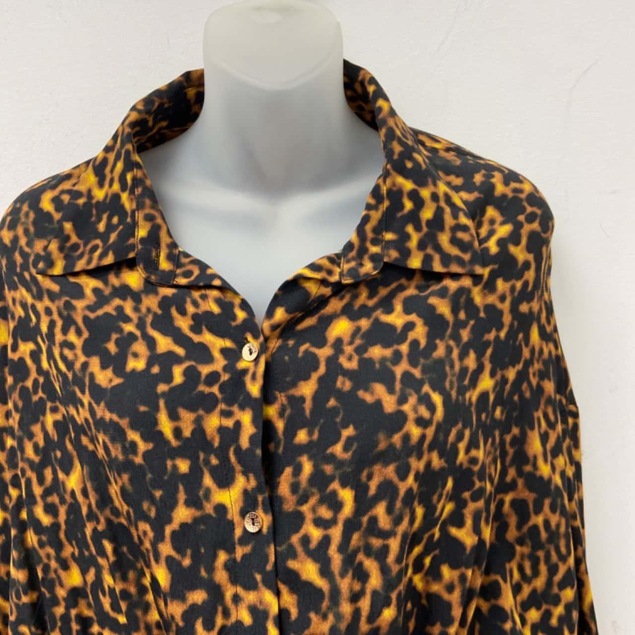 Sheike tortoise shell blouse Size 10, worn twice... | Depop