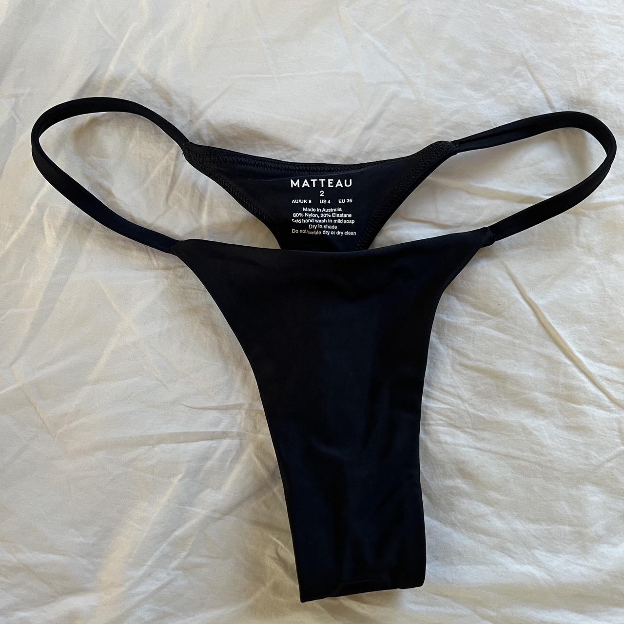 Matteau Bikini Bottoms Black Size 2 Worn Once Depop