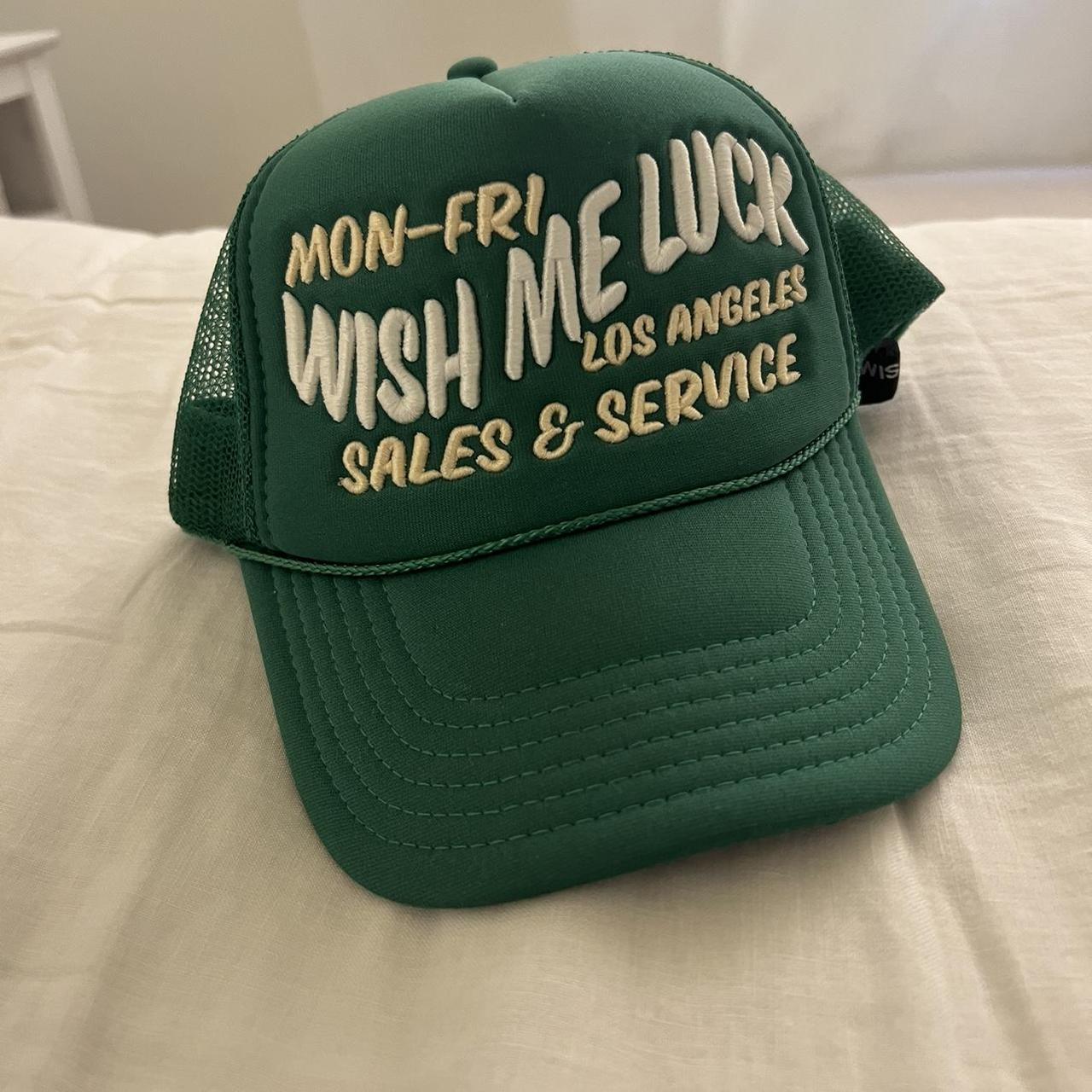 Wish Me Luck green hat - Depop