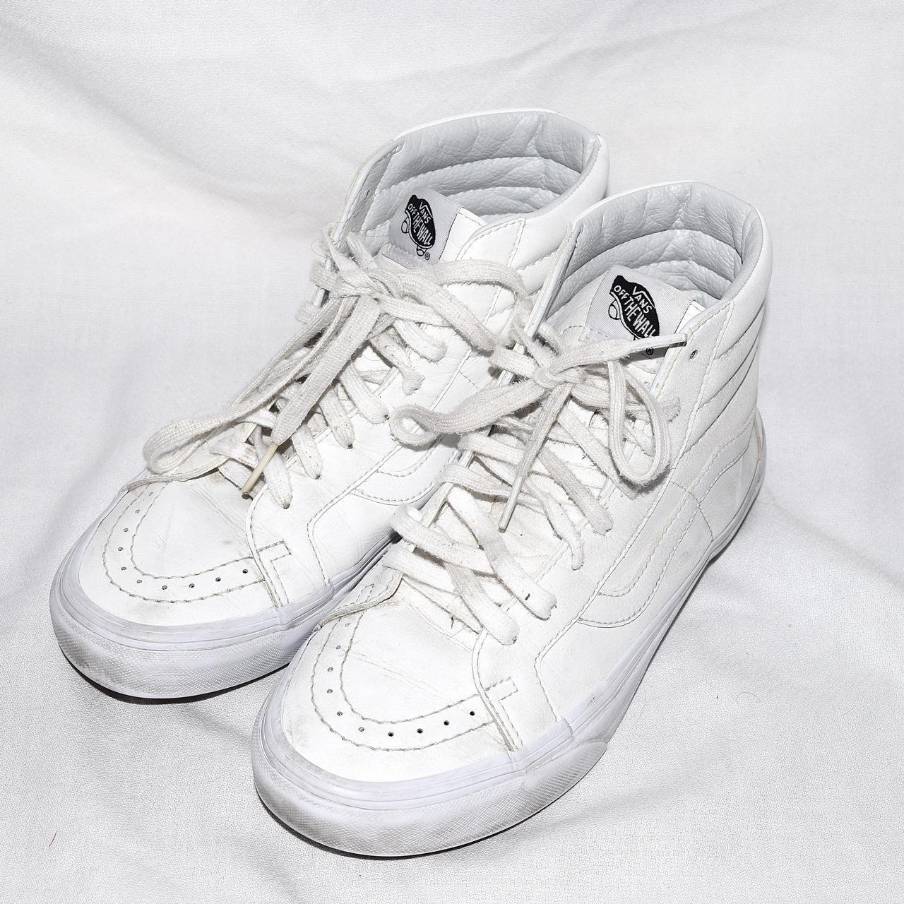 White high top Vans • Super cool shoes, good... - Depop