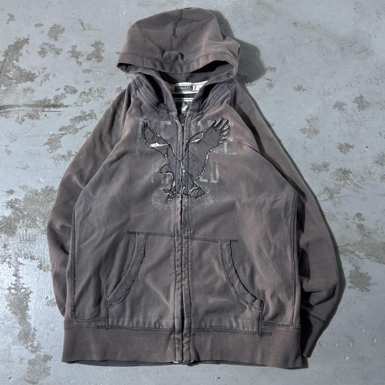 Y2k Grunge Emo American Eagle Zip Up i3 #y2k... | Depop
