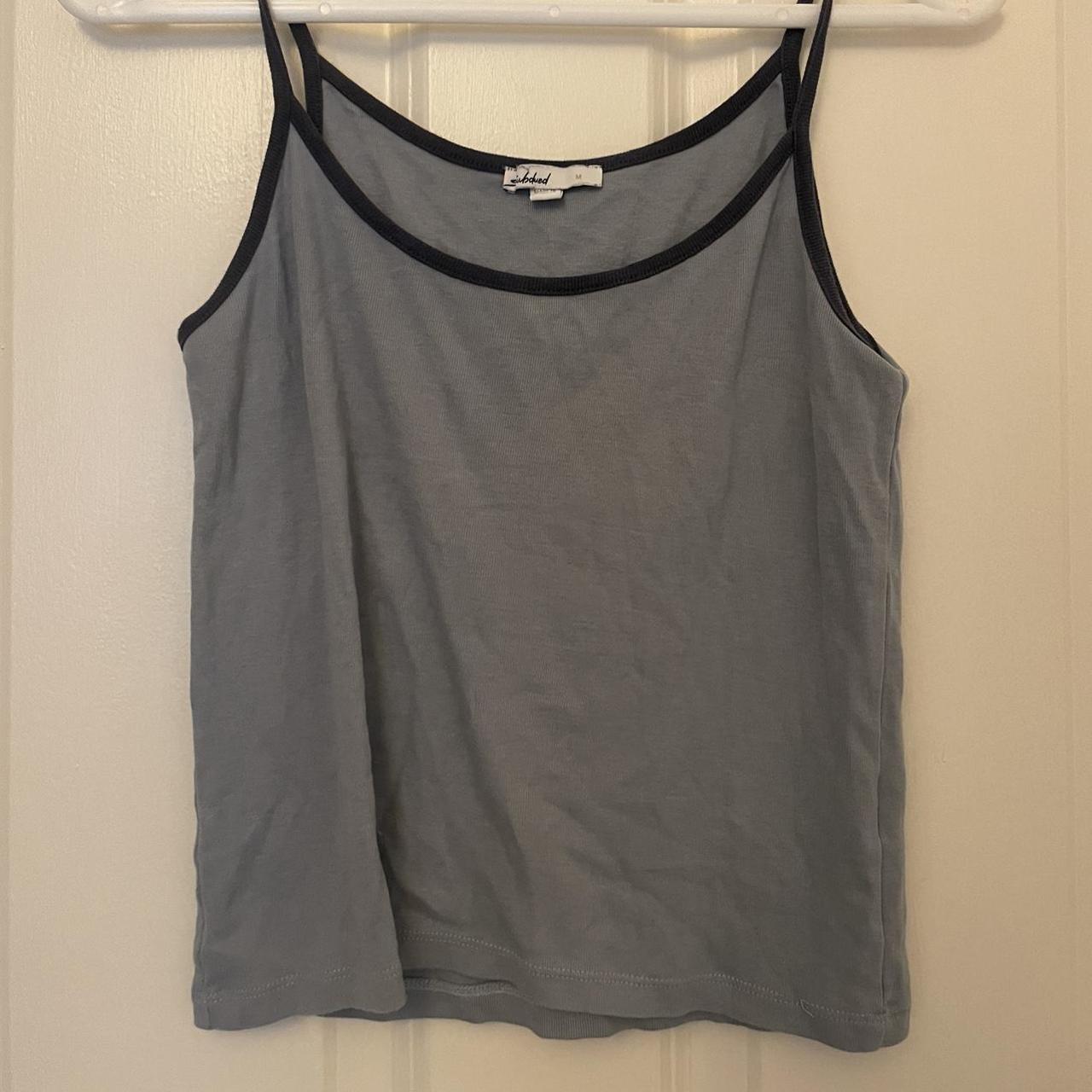Subdued blue tank cami top , barely worn . Would fit... - Depop
