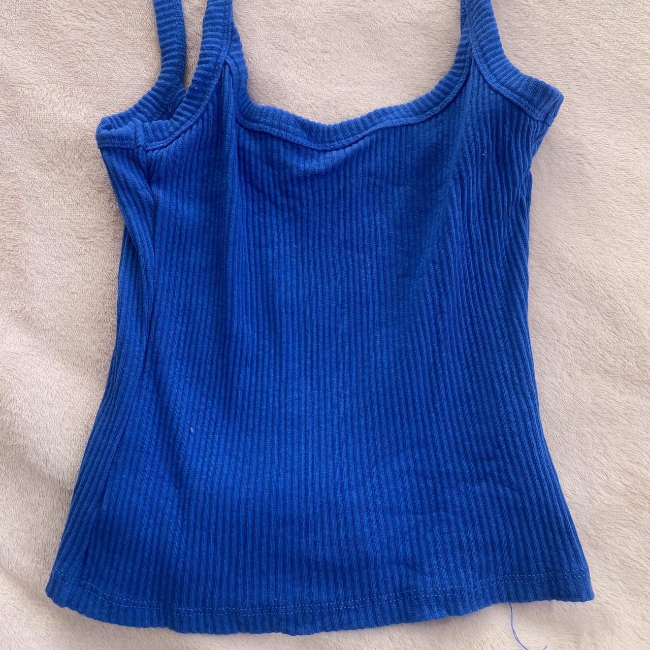 blue supre tank top 🌀 very nice fit just too small... - Depop
