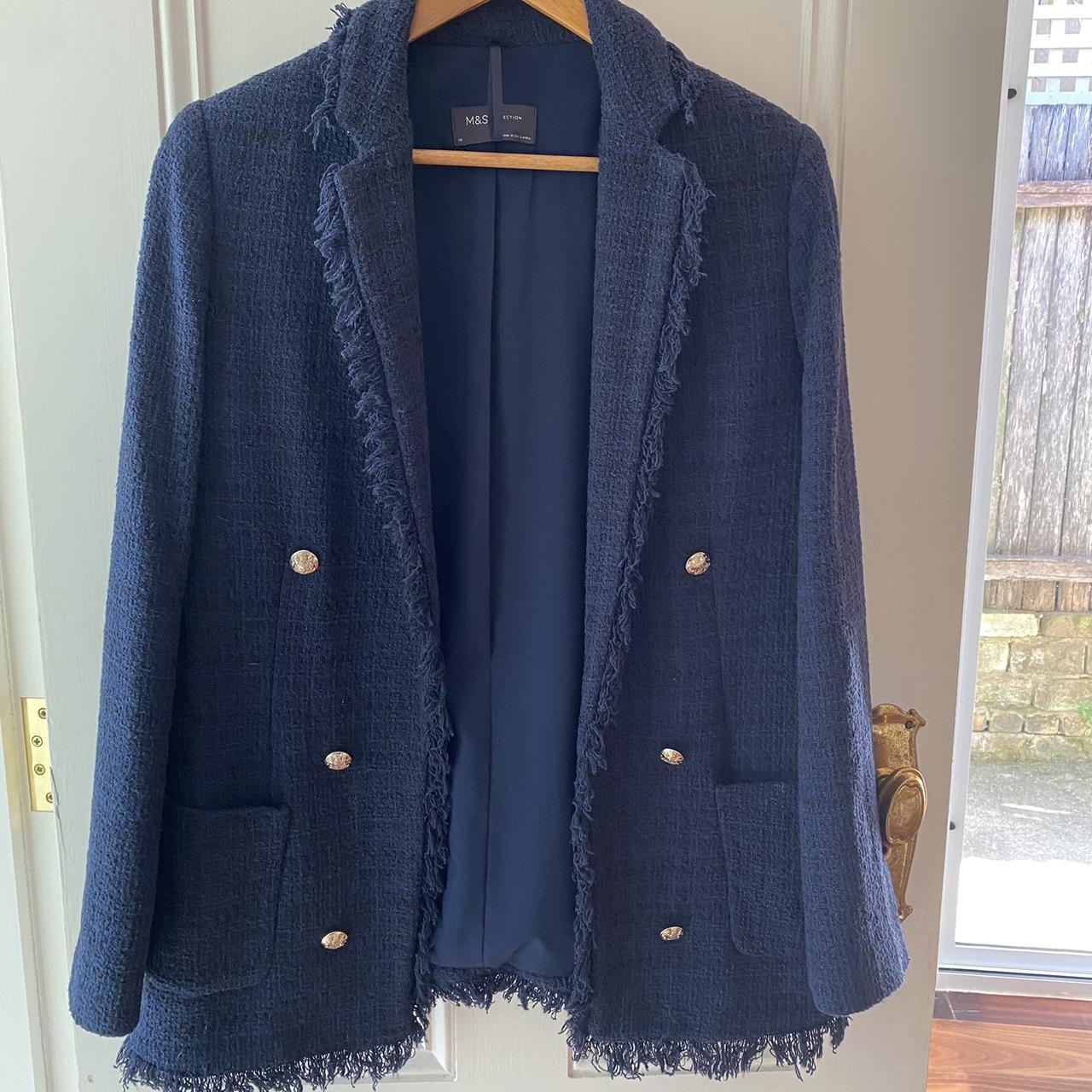 Marks and Spencer tweed jacket size 10 in great... - Depop