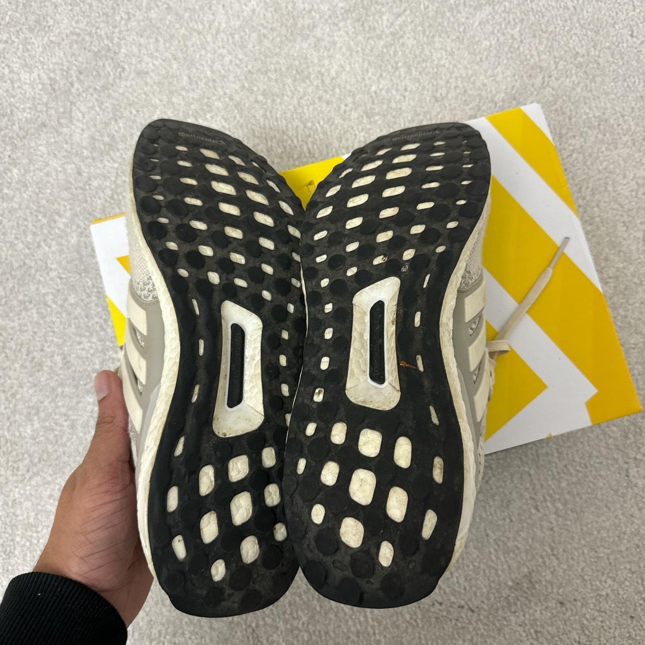 Ultra boost. Size uk9. Tan. Cream. Adidas - Depop
