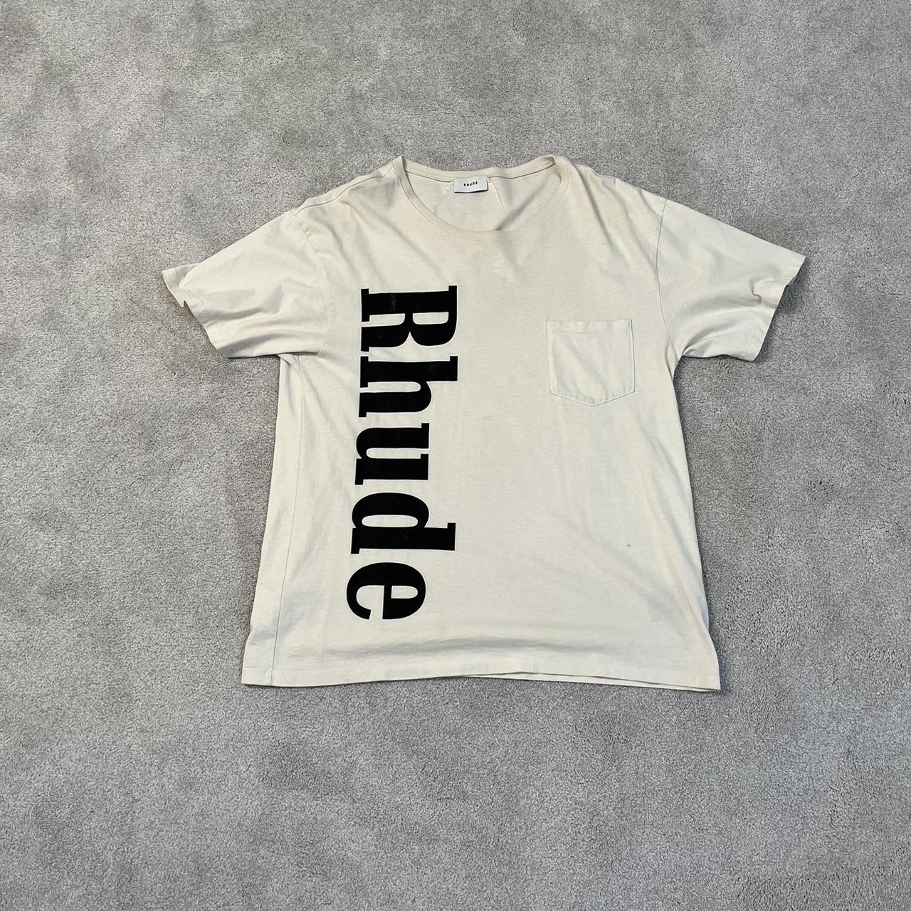 Rhude T-shirt. Medium. Wide neck. - Depop