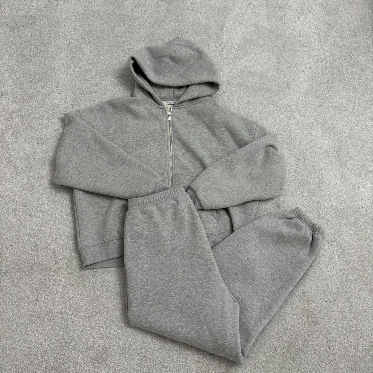 Sweats collective tracksuit. Medium. Used. Grey. - Depop