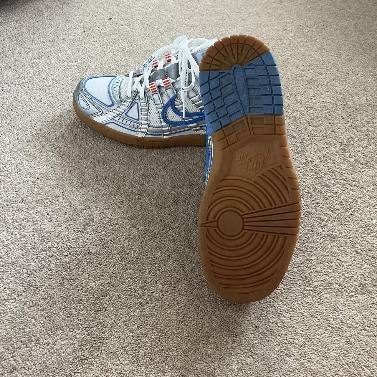 Nike x Off White Rubber Dunks White/Blue UK Men’s... - Depop