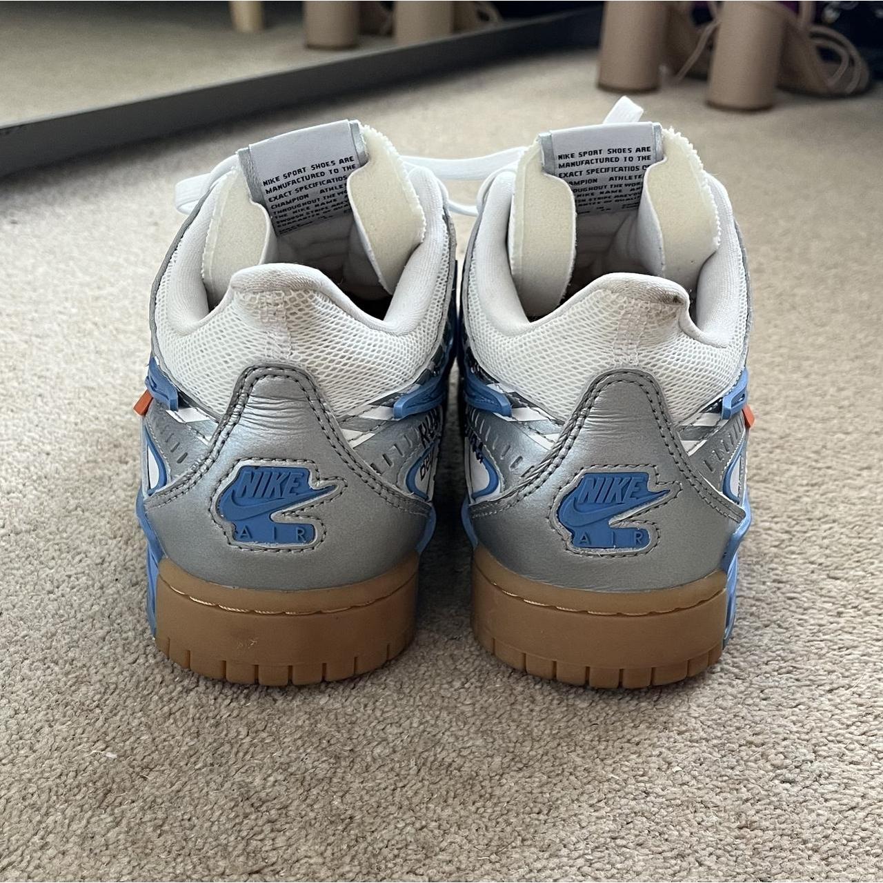 Nike x Off White Rubber Dunks White/Blue UK Men’s... - Depop