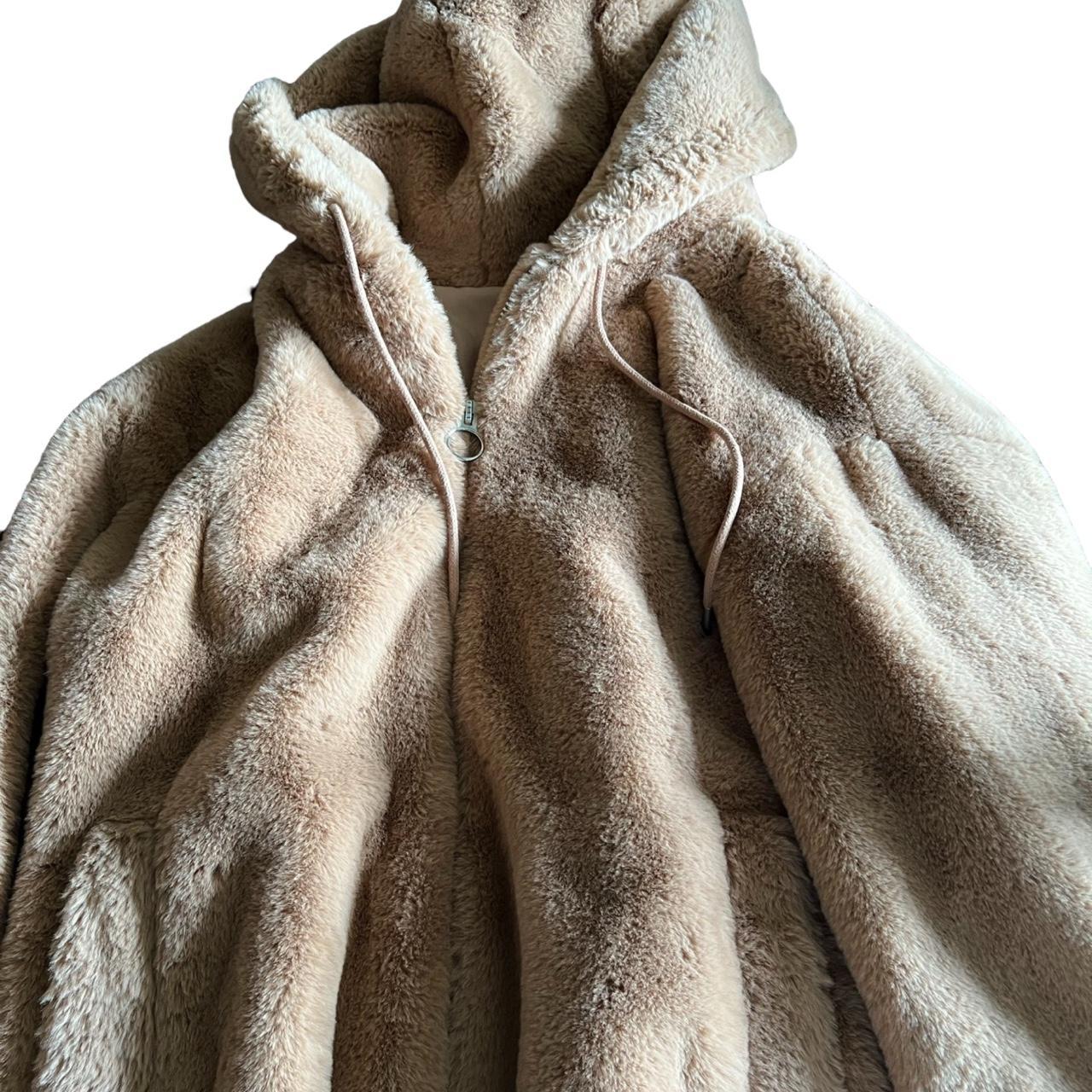 urban outfitter brown fluffy jacket so so soft and... - Depop