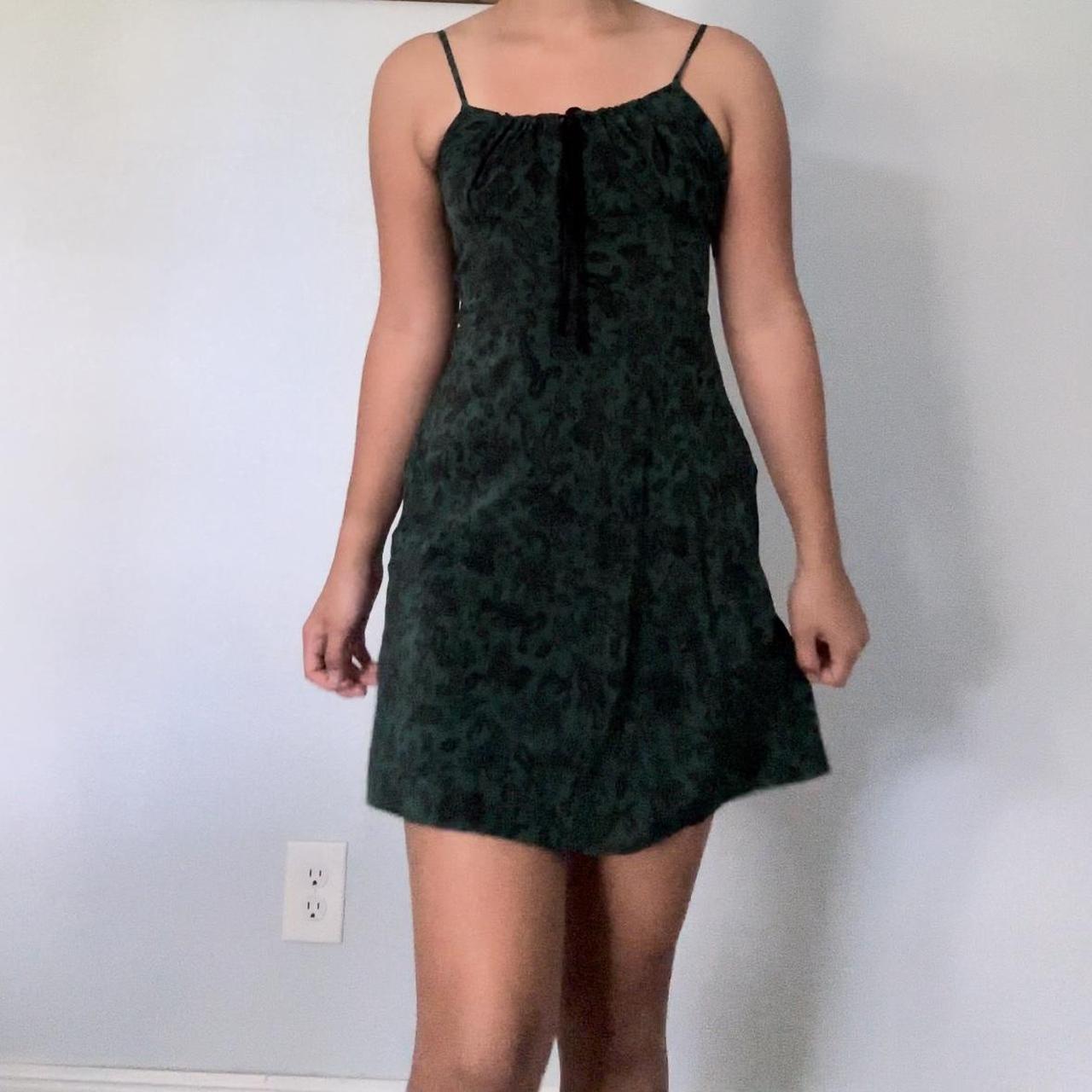 Réalisation Par Women's Green and Black Dress | Depop