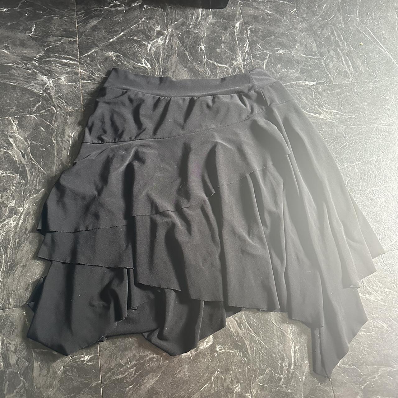 Mini black y2k skirt -vampire y2k baddies dream... - Depop