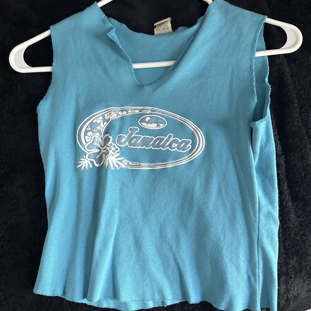 Beach Bunny Women's Blue Crop-top | Depop