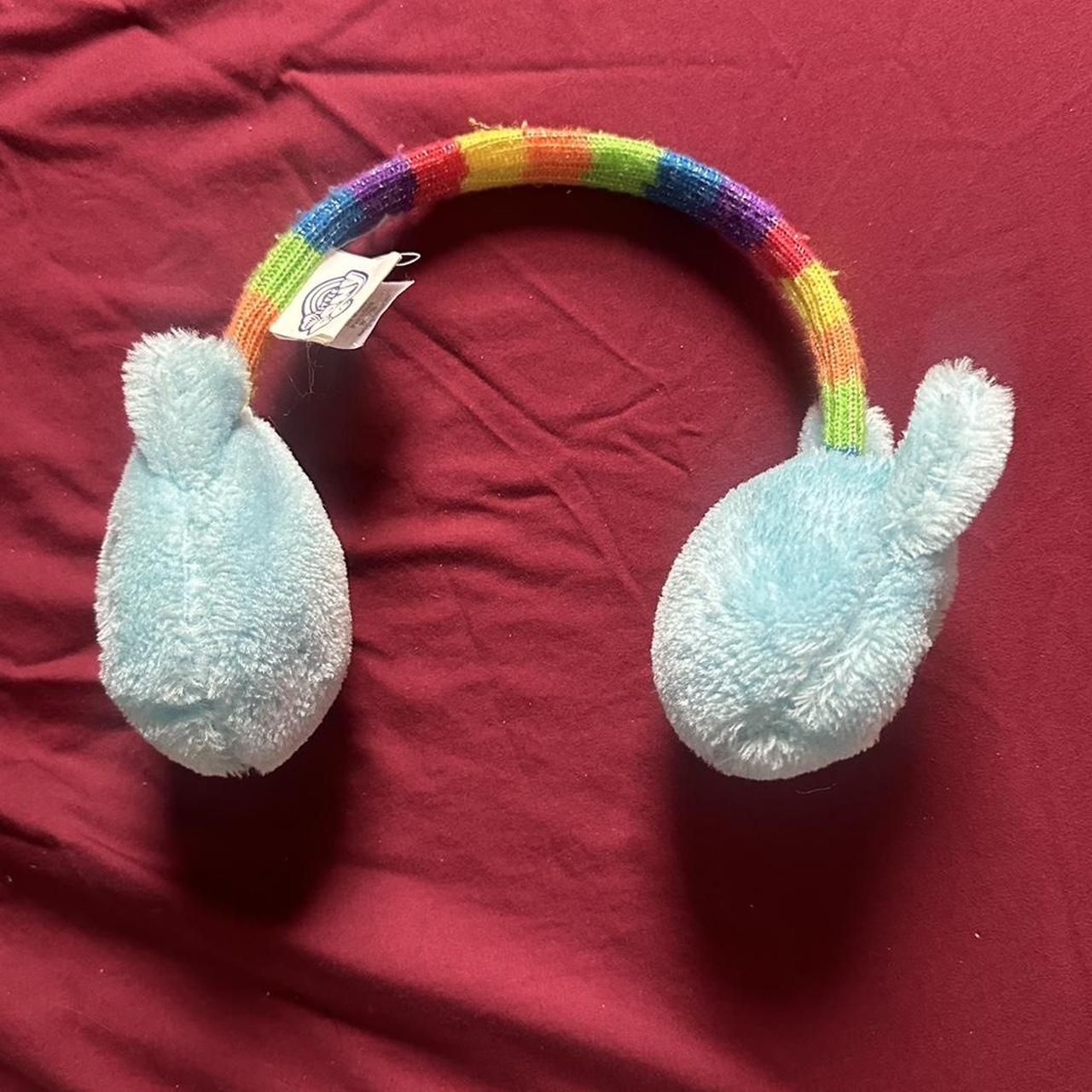 Adorable blue My Little Pony ear muffs rainbow dash... - Depop