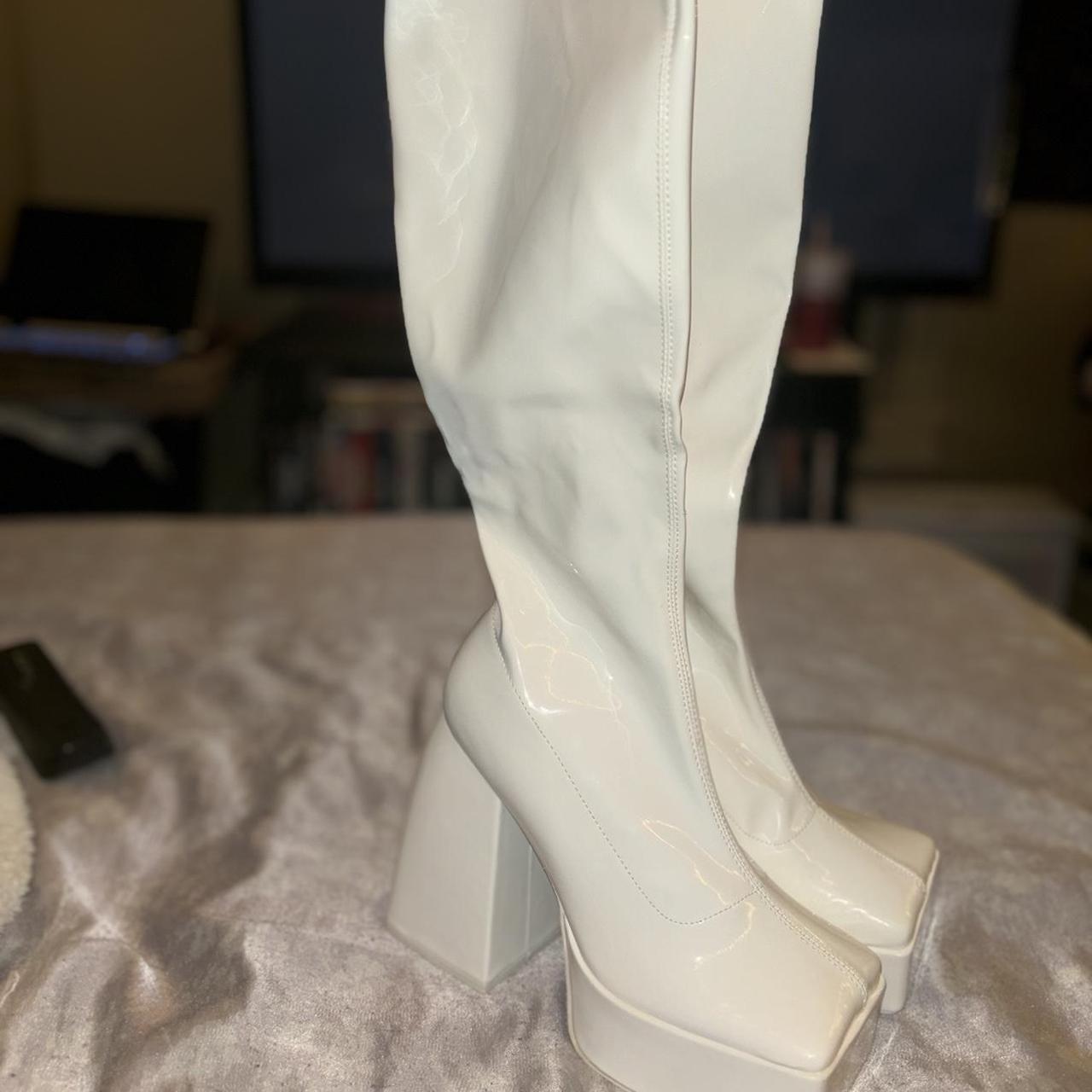 White platform boots from dollskill size 5. These... - Depop
