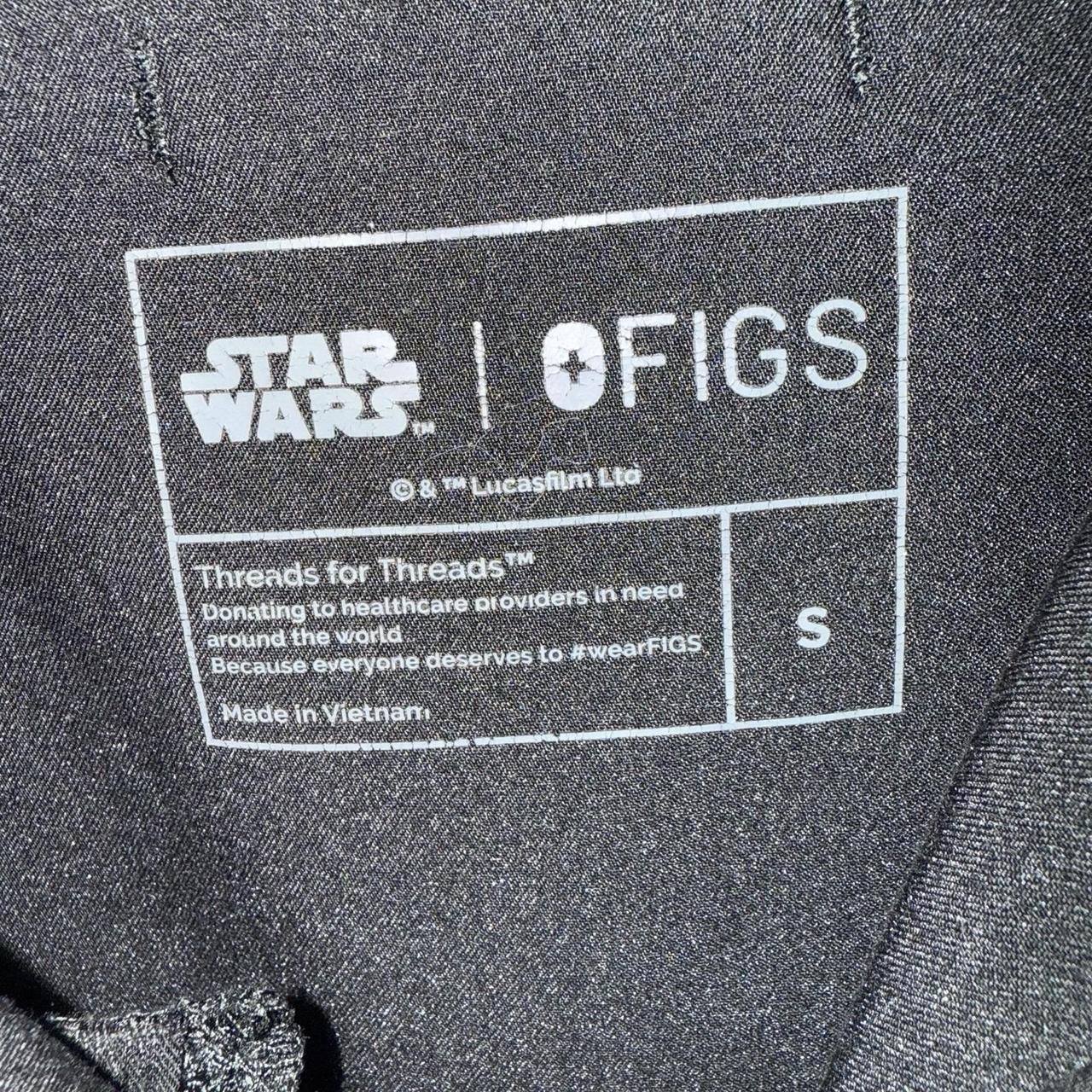 FIGS Star Wars Dark Side Logo Scrub Top Small Black... | Depop