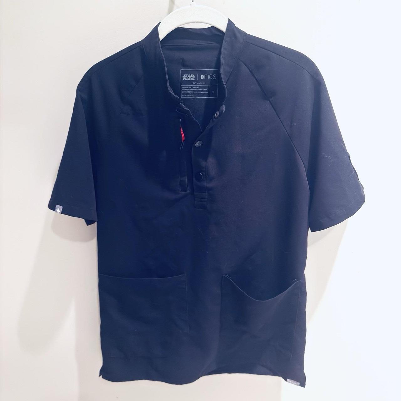 FIGS Star Wars Dark Side Logo Scrub Top Small Black... | Depop