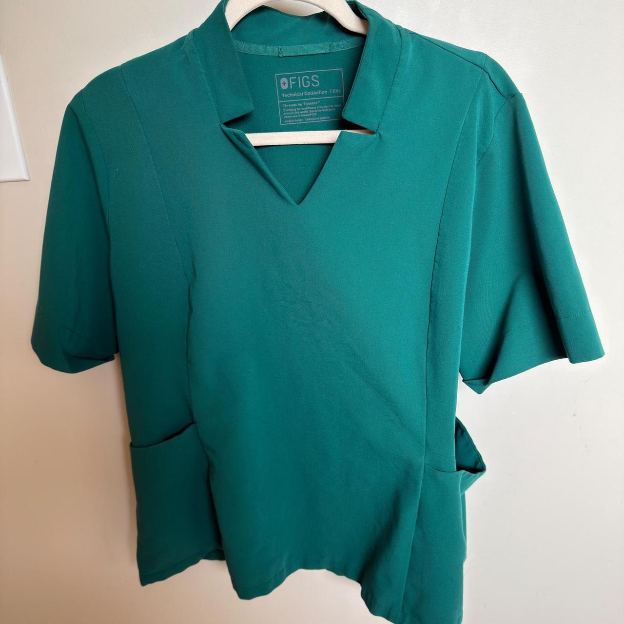 FIGS Technical Collection Scrub Top V-Neck Short... | Depop