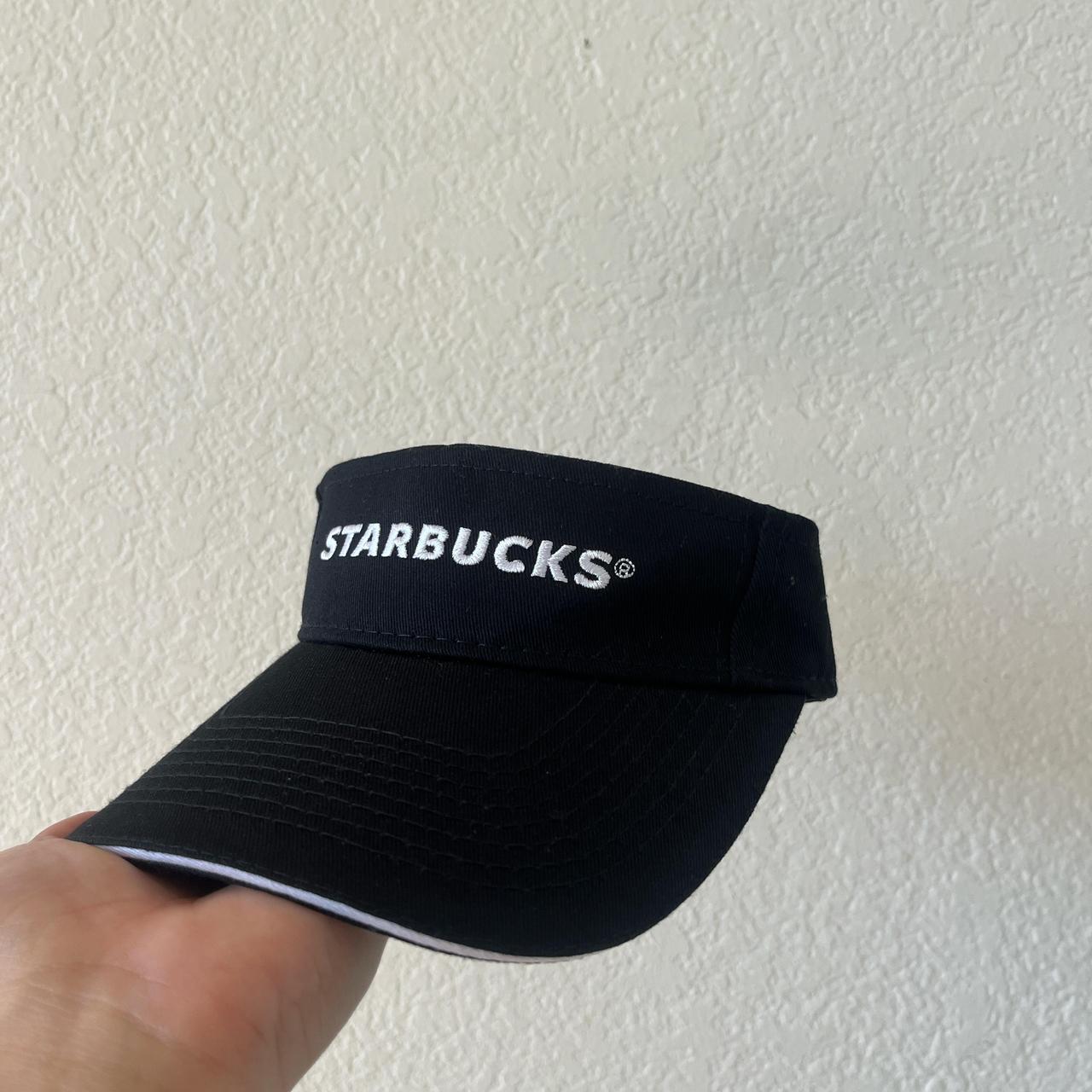 Green and white Starbucks apron and visor costume... - Depop